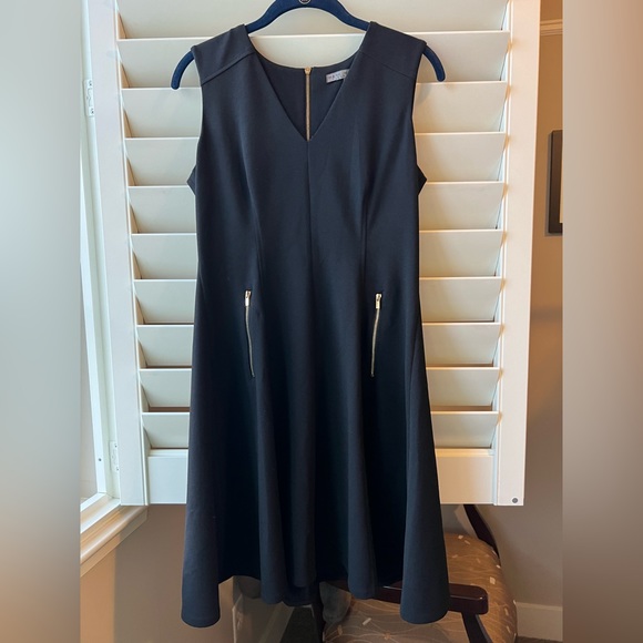 Andrew Marc | Dresses | Marc New York Dress Black 8p Gold Tone Zippers ...